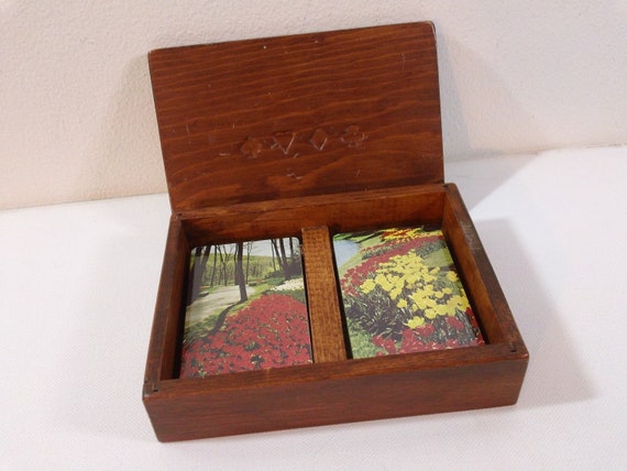 Vintage Trump Brand Playing Cards With Scenic Floral Back | Etsy