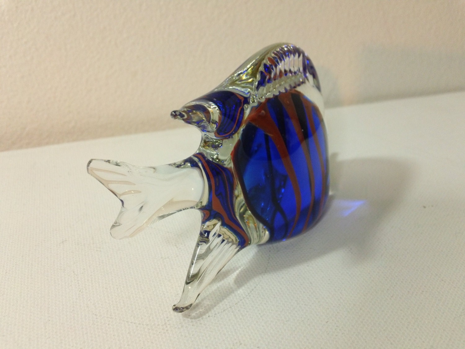 Vintage Murano-style Art Glass Fish Figurine Paperweight - Etsy Canada