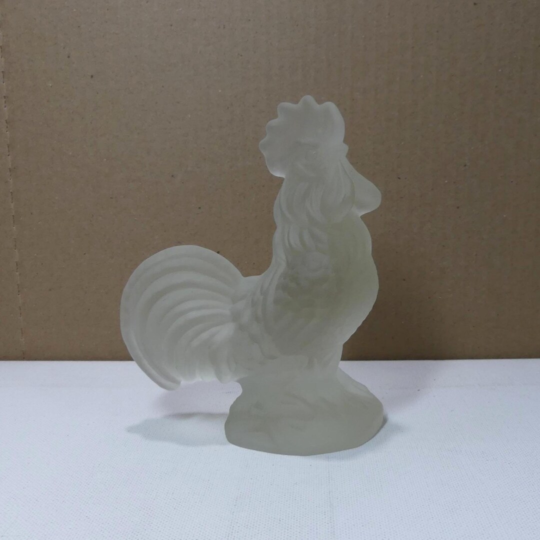Vintage 70s Goebel Clear Satin Glass Rooster Figurine - Etsy