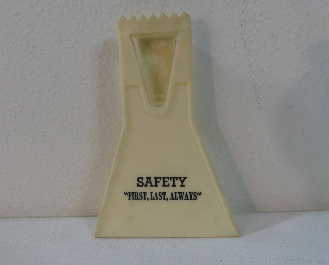 Vintage Safety "first, Last, Always" Plastic Ice Scraper - Etsy