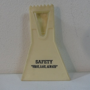Vintage Safety "first, Last, Always" Plastic Ice Scraper - Etsy