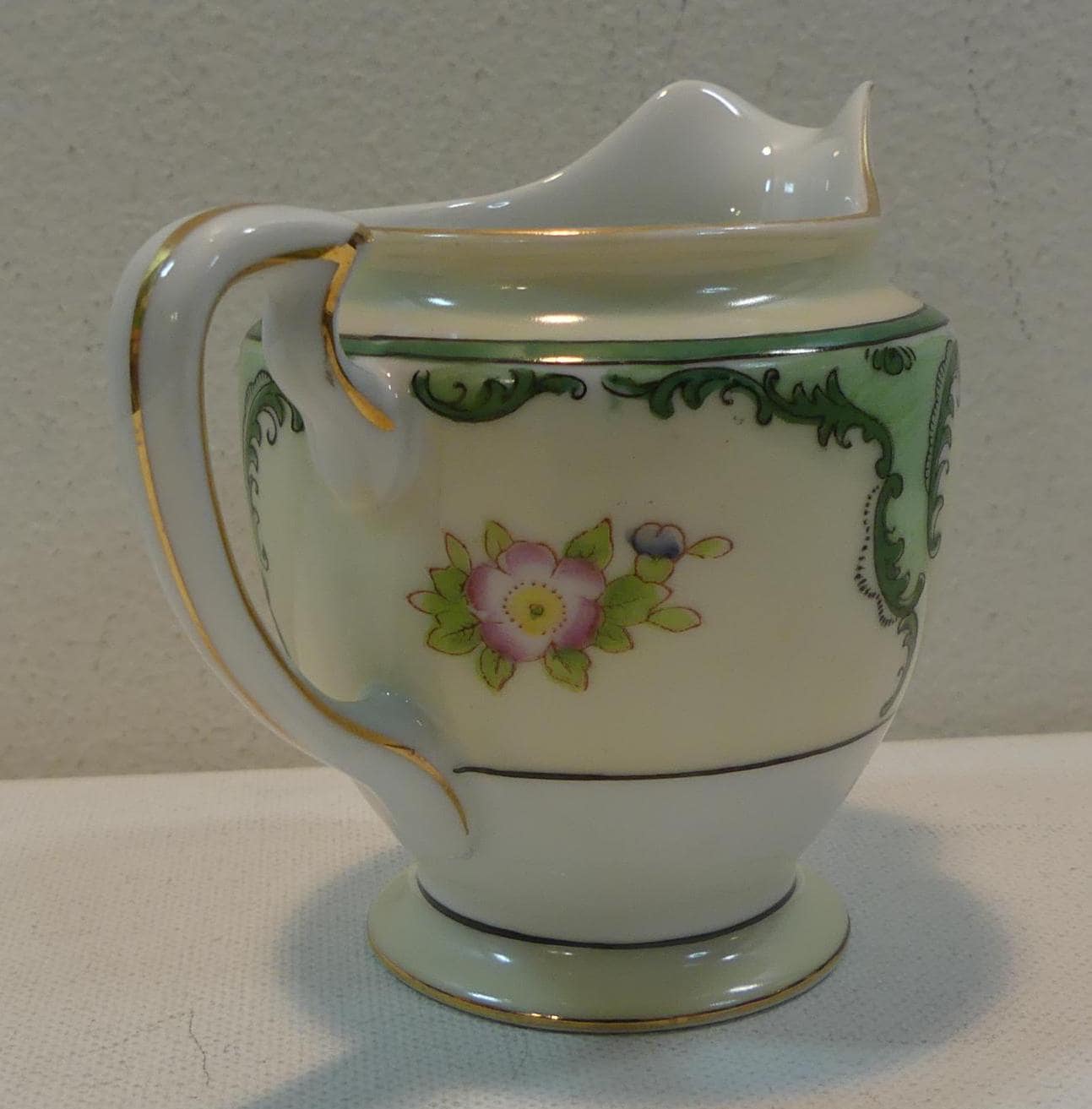 Vintage Noritake Morimura Porcelain Floral & Green Scroll Pattern Mini ...