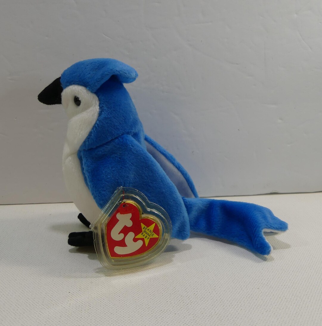 Rocket ~ Ty Beanie Babies Plush Blue Jay #4202 ~ Vintage 90s ...