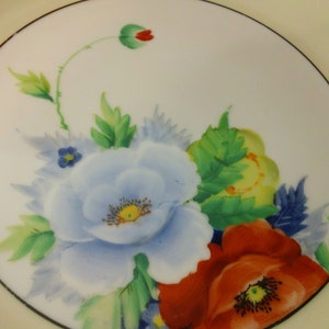 Vintage Noritake China Hand-painted Poppy Floral Pattern Plate With ...
