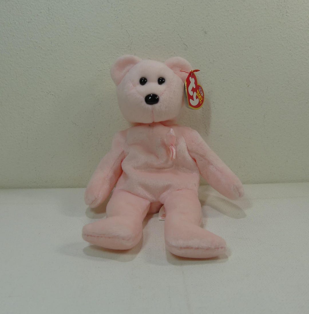 Cure ~ Ty Beanie Babies Plush Breast Cancer Awareness Bear #40027 ...