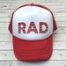 Rad Hat Trucker Hat for Kids Foam Mesh Hat Rad Youth Hat - Etsy
