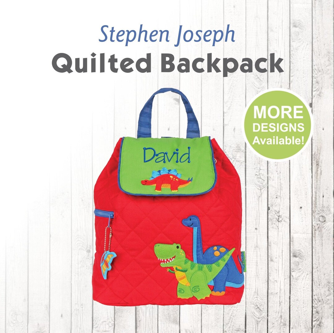 Personalized Dinosaur Backpack With Embroidered Name Stephen - Etsy