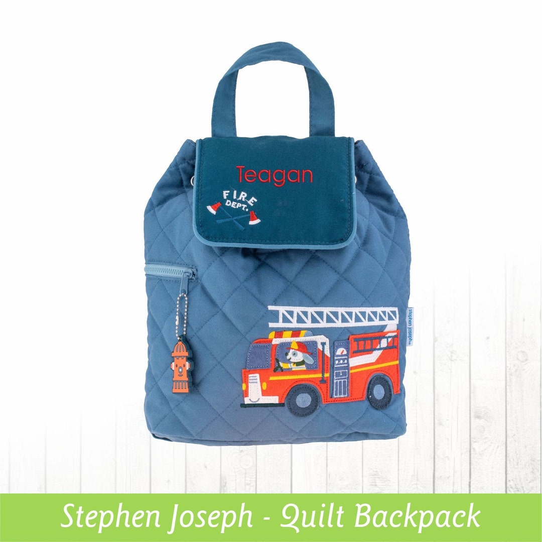 Personalized Fire Truck Backpack With Embroidered Name - Etsy