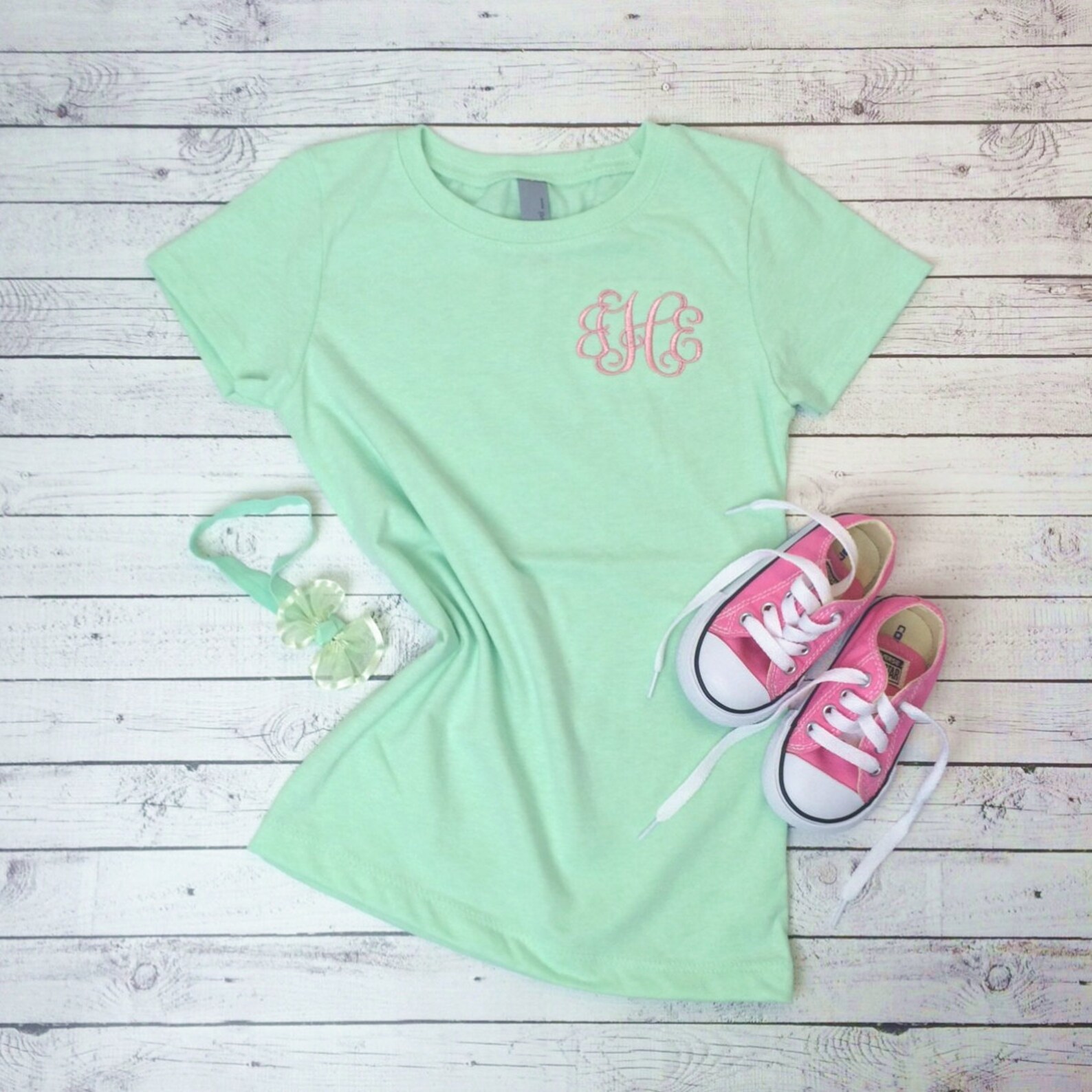 Girls Monogram Shirt Kids Monogram Shirt Embroidered Shirt | Etsy