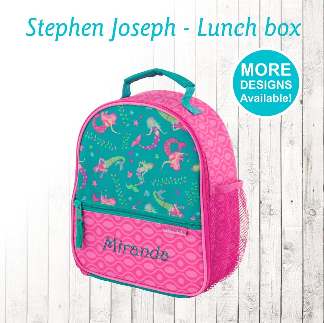 Personalized Mermaid Lunchbox, Stephen Joseph Lunchbox Embroidered With ...