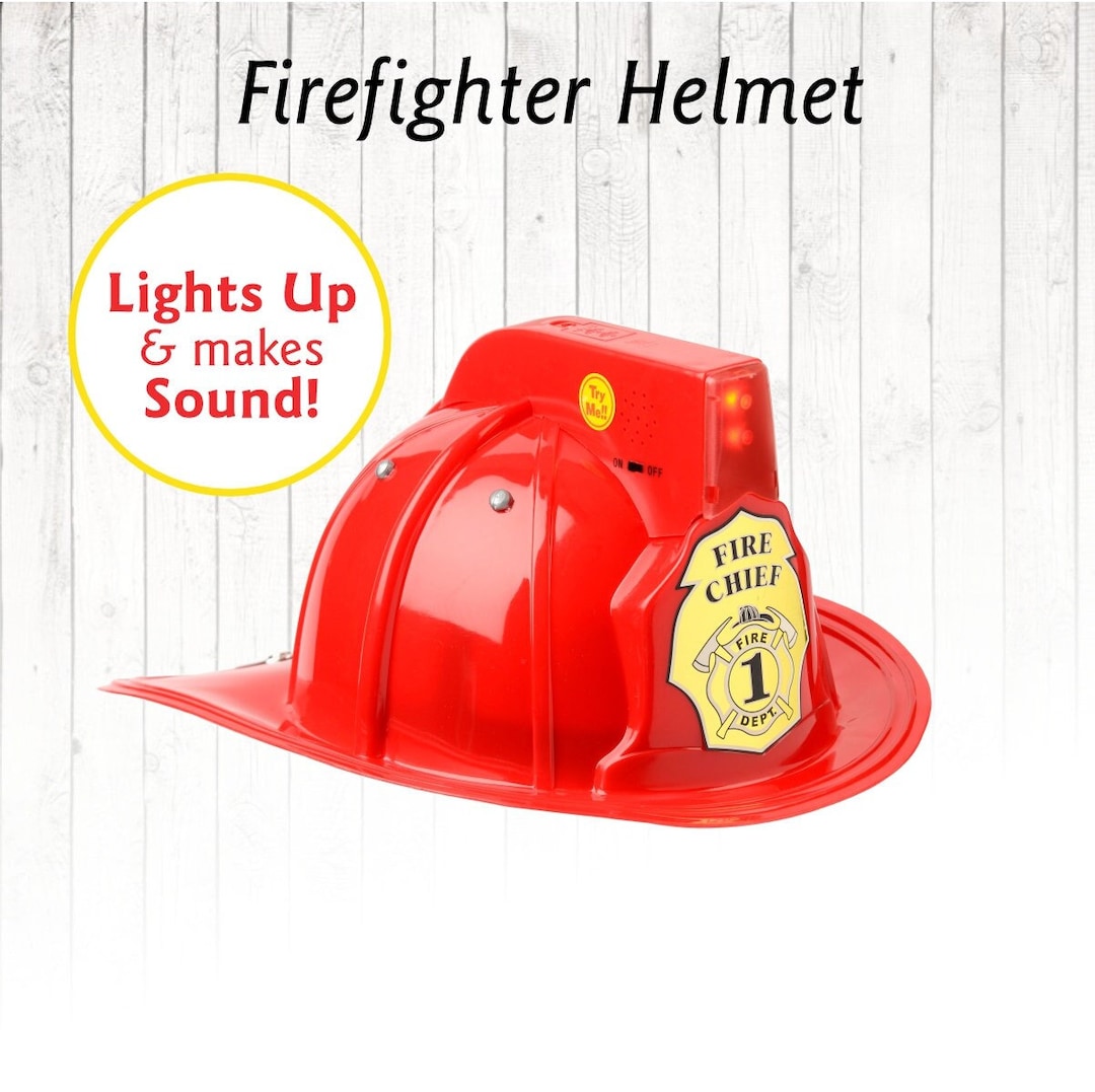 Kids Firefighter Helmet That Lights up and Makes Siren Sound ...