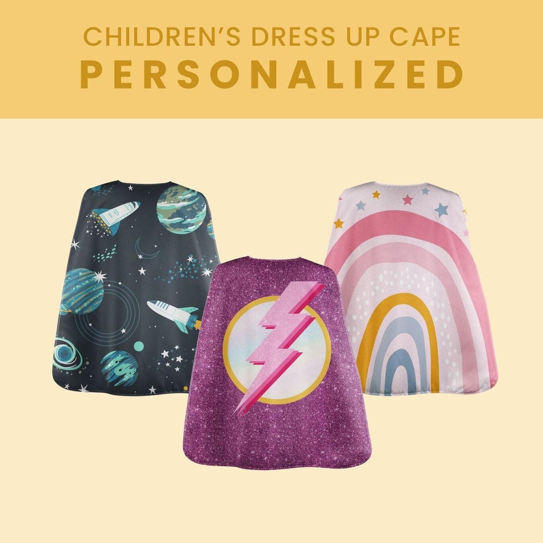 Kid's Capes Personalized / Children's Dress up Play Clothes Cape - Etsy