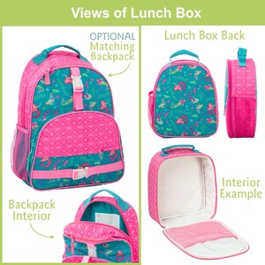 Personalized Mermaid Lunchbox, Stephen Joseph Lunchbox Embroidered With Childs Name and Optional ...