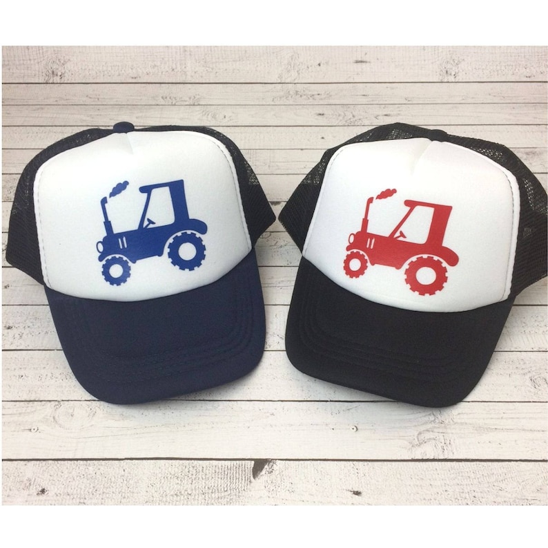 Tractor Trucker Hat for Kids, Foam Mesh Hat, Youth Hat, Red Hat, Funny ...