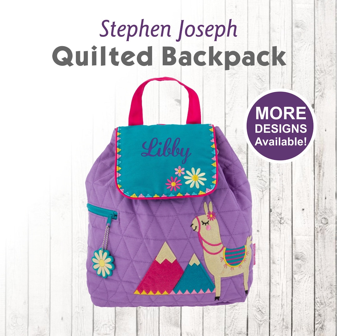 Personalized Llama Backpack for Kids, Soft Backpack With Embroidered ...