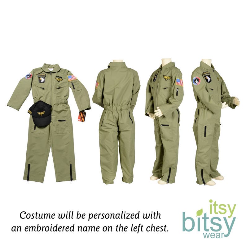 Kids Halloween Costume Fighter Pilot Costume Personalized Air | Etsy