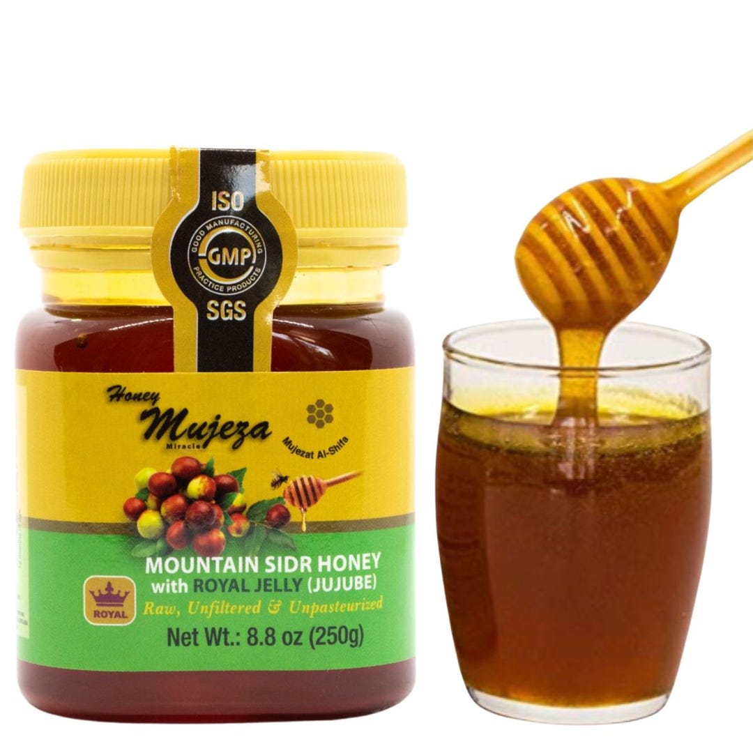 Authentic Mountain Sidr With Royal Jelly Jujube Honey – 100% Raw ...
