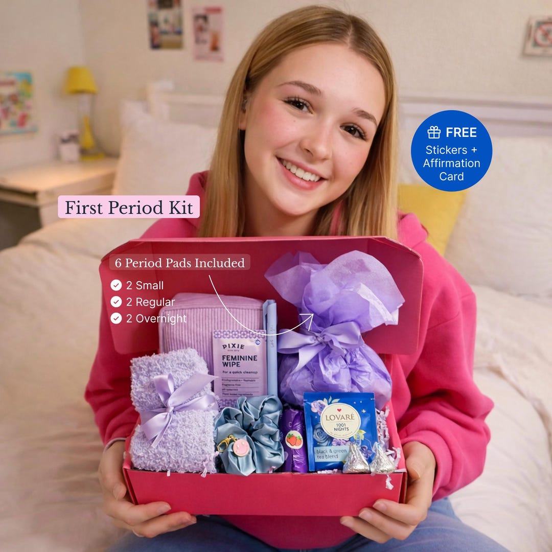 First Period Gift Box for Girls, Tween Girl Gift, Puberty Kit for ...