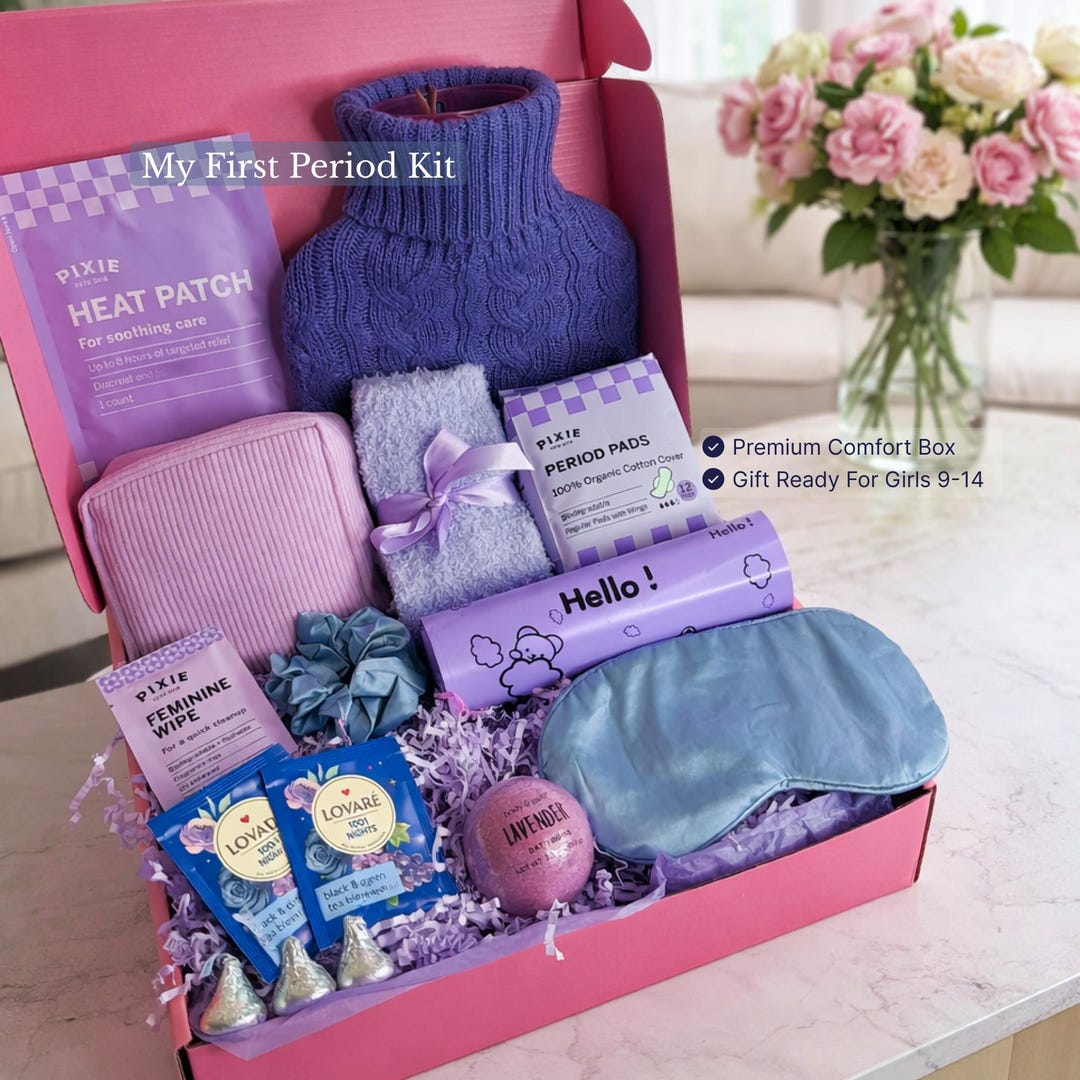 My First Period Kit for Girls 9-14, First Period Starter Kit, Teen ...