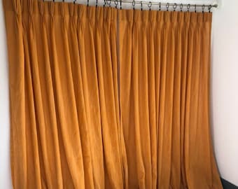 Orange curtains | Etsy