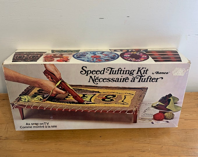Speed Tufting Kit, by Ronco, Manual Tufting Gun, Vintage Crafts ...