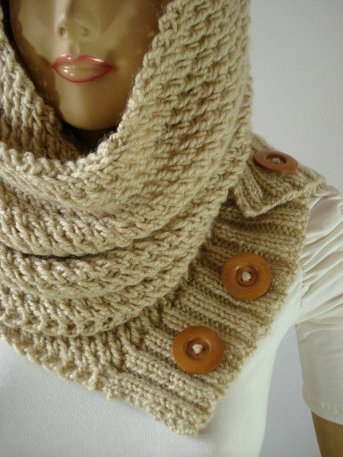 KNITTING PATTERN HOODED Cowl Scarf Loulou Hood Scarf Cowl - Etsy
