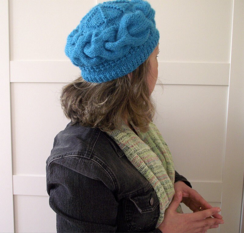 KNITTING HAT PATTERN Nela Hat Cables woman knitting hat | Etsy