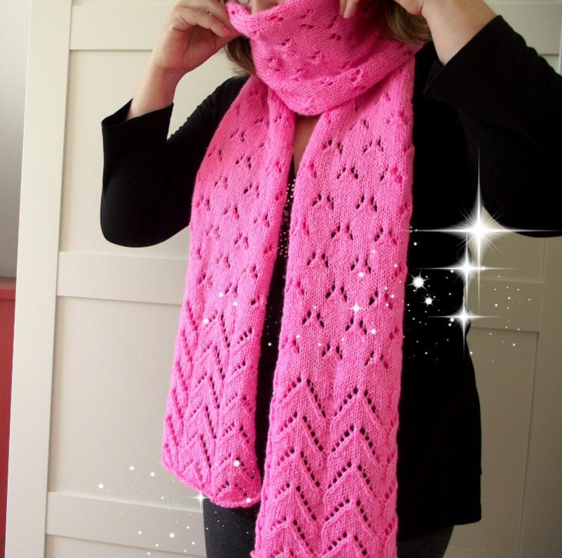 KNITTING PATTERN Scarf Secret Love Scarf Lace Scarf - Etsy
