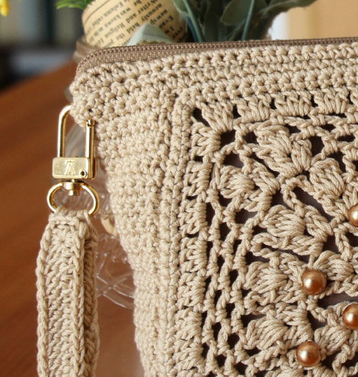 CROCHET BAG PATTERN Diana Purse Bag Wristlet Purse Bag Crochet Pdf ...
