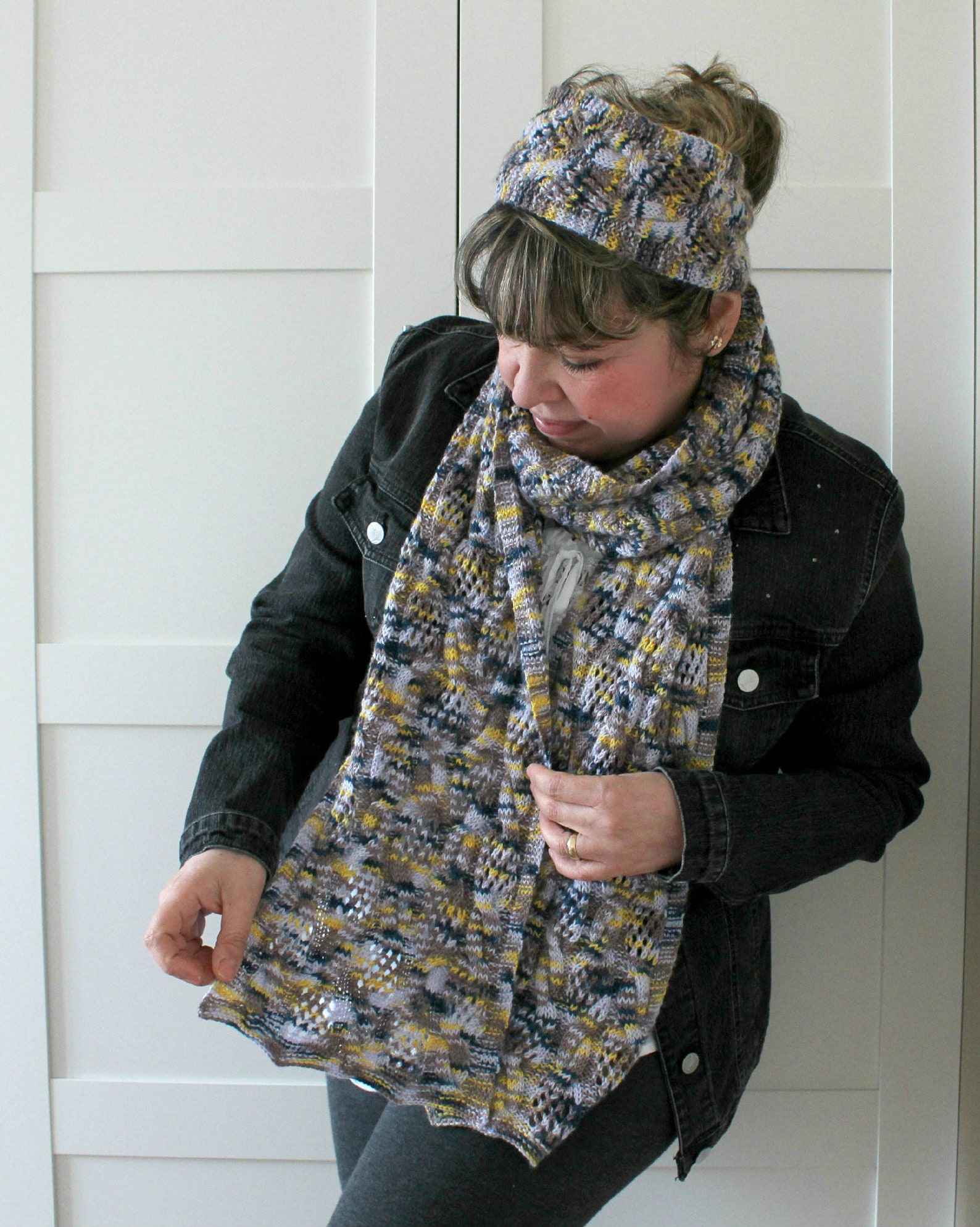 KNITTING PATTERN SCARF Penélope Scarf Pattern Cables and | Etsy