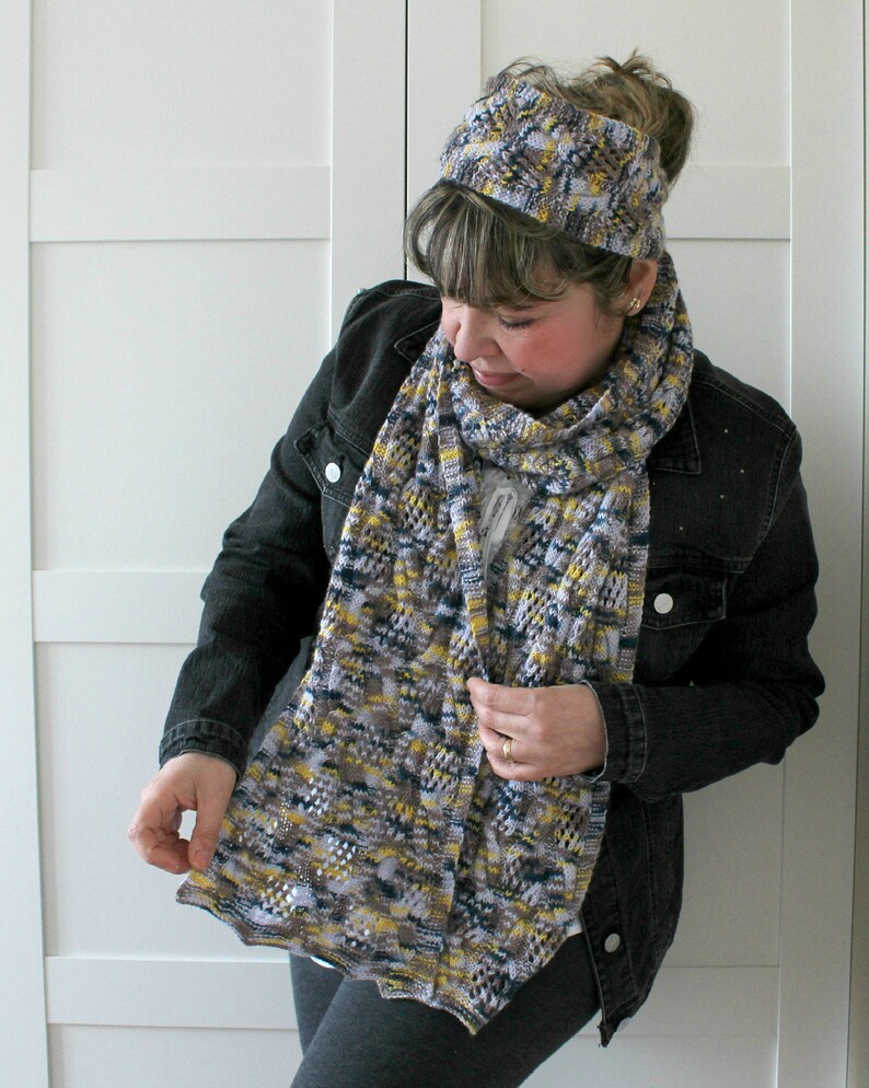 KNITTING PATTERN SCARF Penélope Scarf Pattern Cables and | Etsy