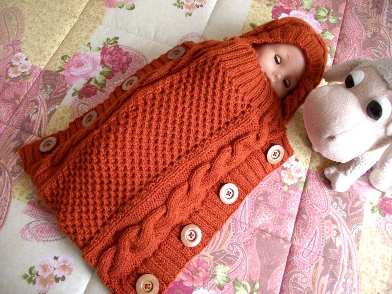 BABY COCOON Knitting Pattern Sweet Snuggle Baby Cocoon Pdf | Etsy UK