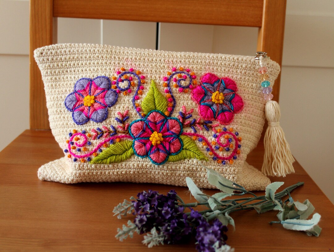 EMBROIDERY Crochet Bag Pattern - Sierra Purse Bag Crochet Pattern ...