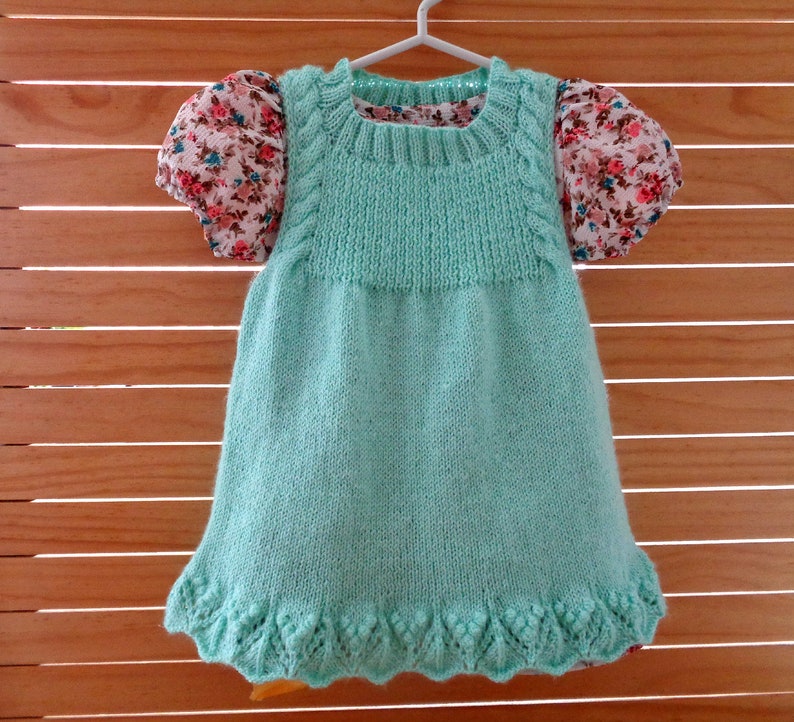 KNITTING PATTERN BABY Dress Lucille Baby Jumper Dress Lace - Etsy