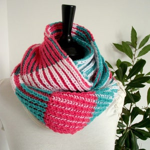 KNITTING PATTERN Brioche Two Colors - Bridget Scarf - Learn to Knit ...