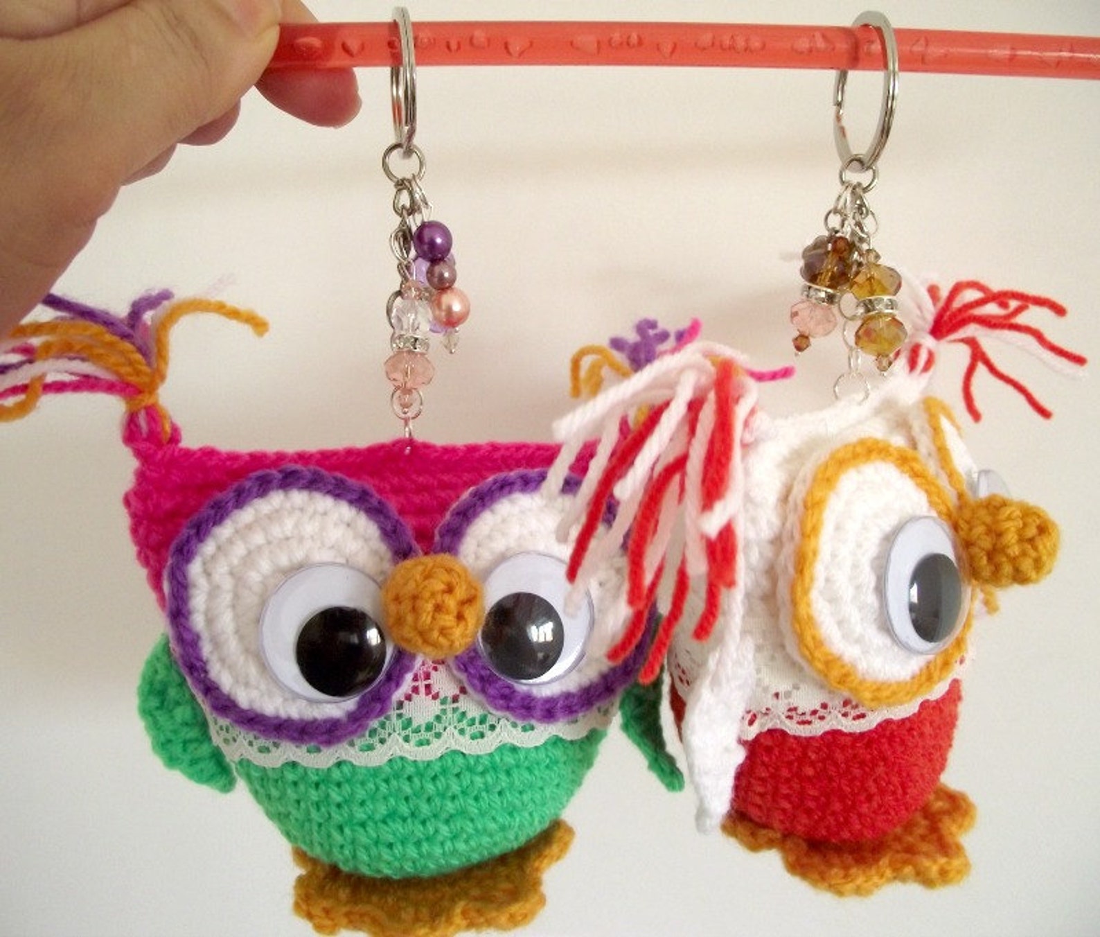 Crochet Pattern OWL Keychain AMIGURUMI Crocheted Owls Toy Pdf - Etsy