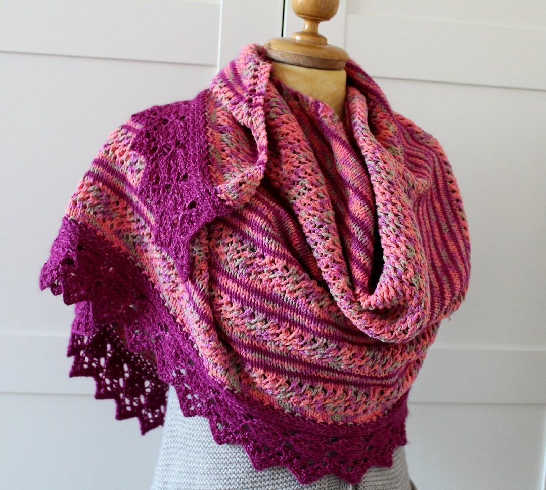 KNITTING PATTERN SHAWL - Loving Key West Shawl - Easy Knitting Shawl ...