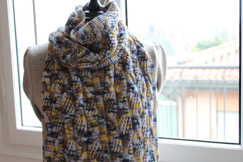 KNITTING PATTERN SCARF Penélope Scarf Pattern Cables and | Etsy