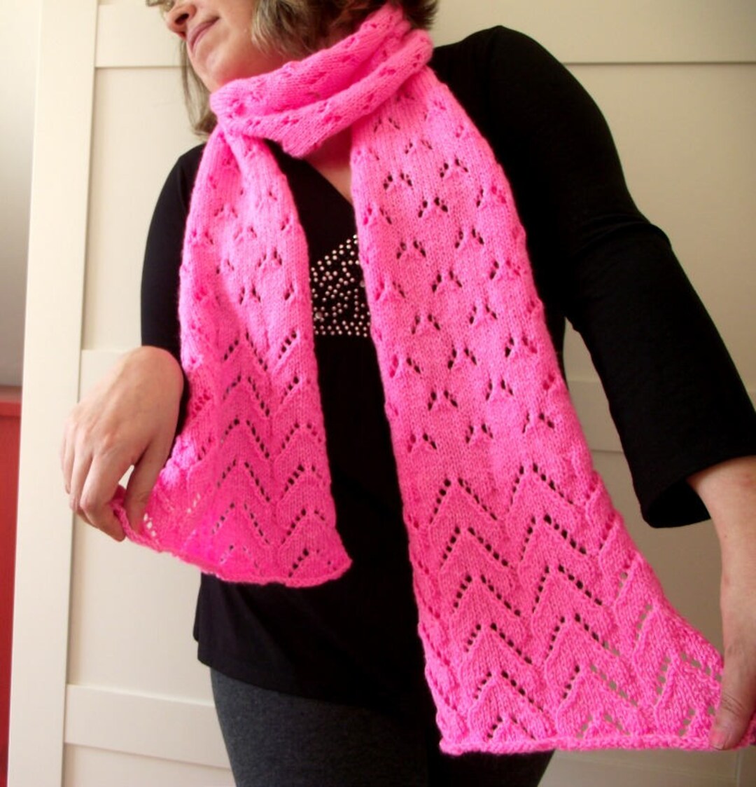 KNITTING PATTERN Scarf - Secret Love Scarf - Lace Scarf Knitting Pdf ...