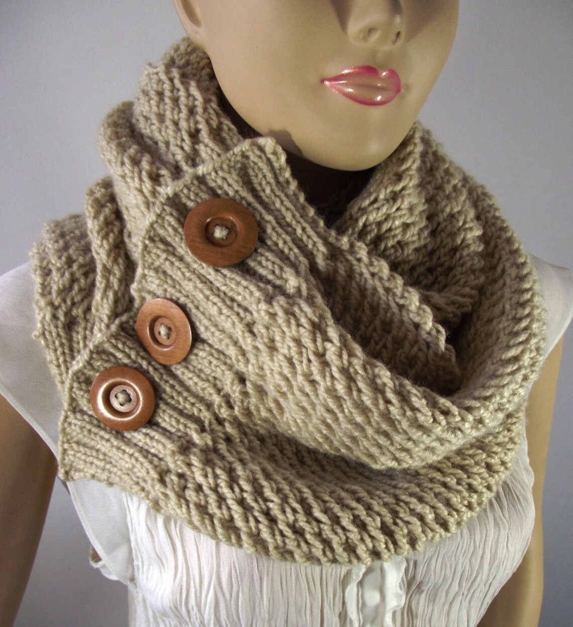 KNITTING PATTERN HOODED Cowl Scarf Loulou Hood Scarf Cowl - Etsy Canada