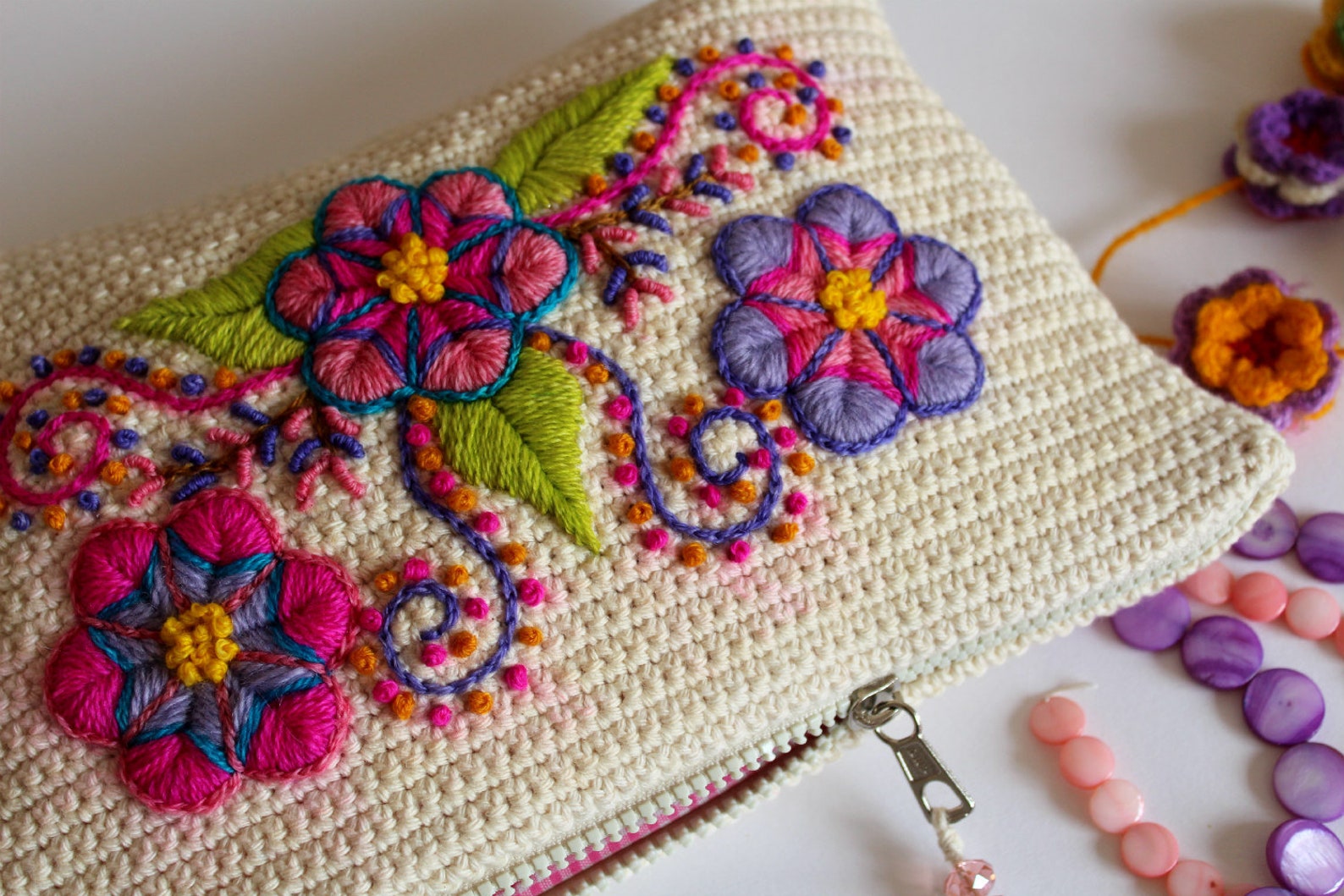 EMBROIDERY Crochet Bag Pattern - Sierra Purse Bag Crochet Pattern ...