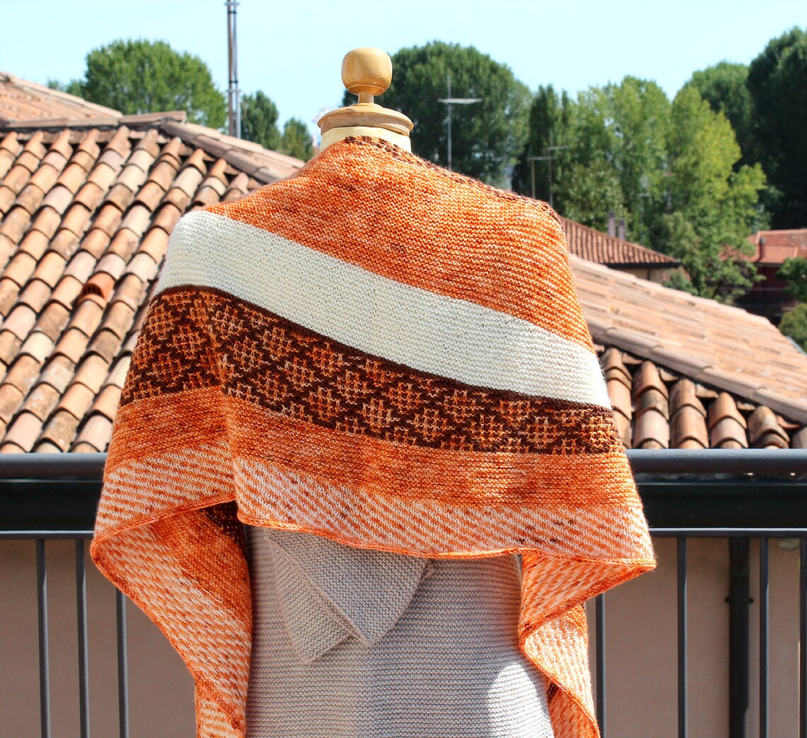 Knitting Shawl Pattern - Autumn Fades Shawl - Knit Wrap Shawl Easy ...