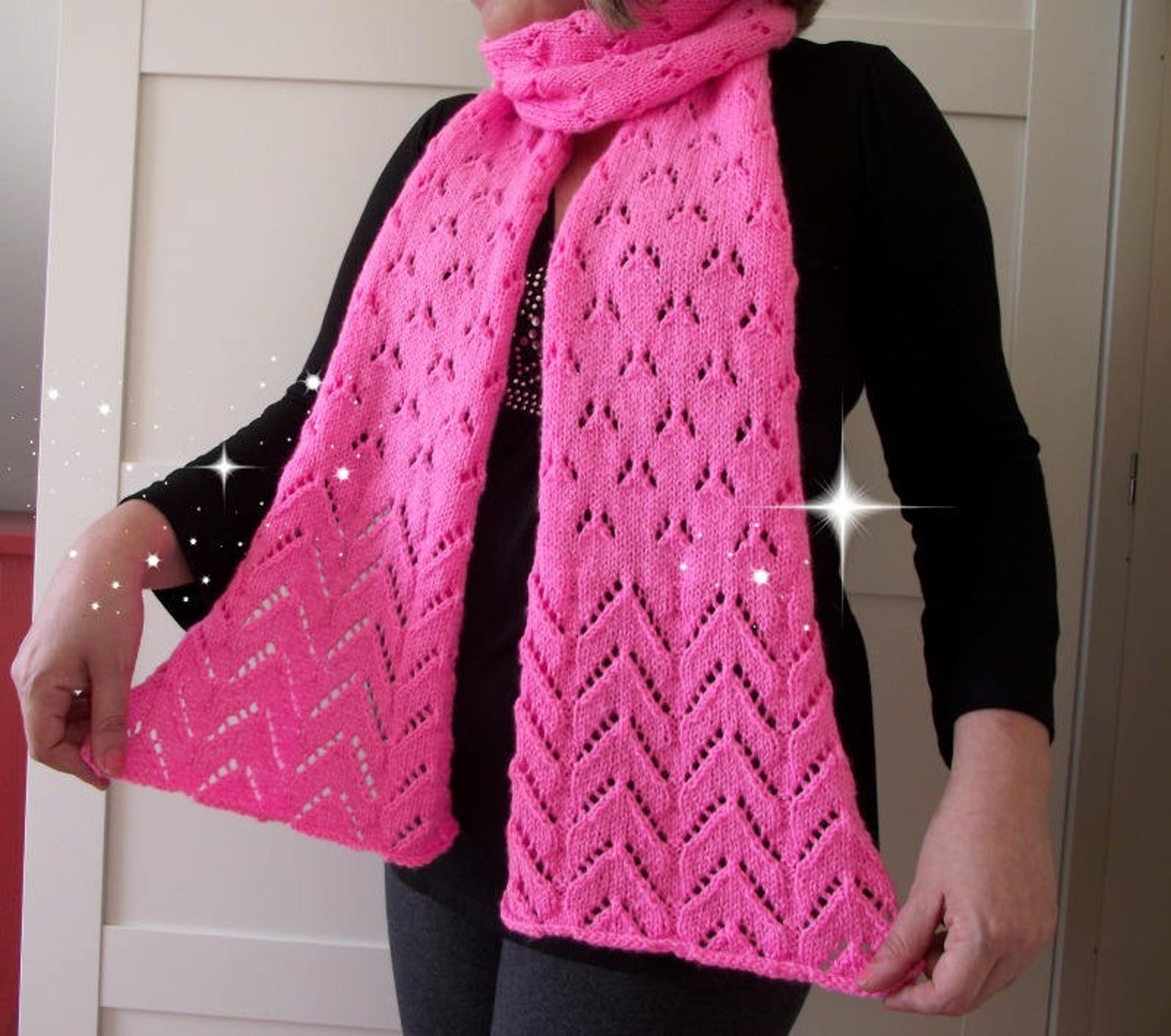 KNITTING PATTERN Scarf Secret Love Scarf Lace Scarf - Etsy