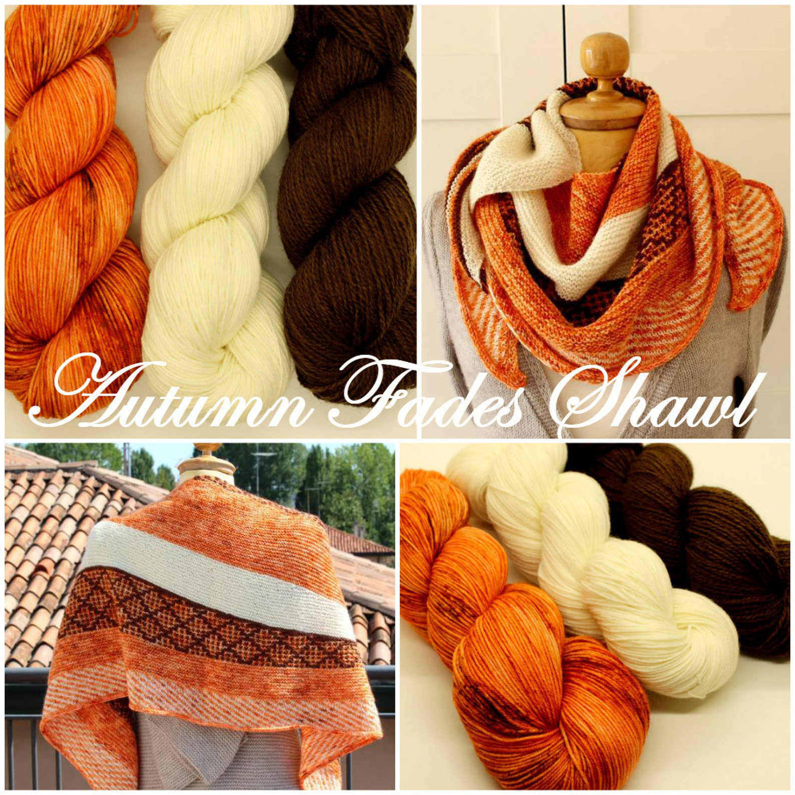 Knitting Shawl Pattern - Autumn Fades Shawl - Knit Wrap Shawl Easy ...