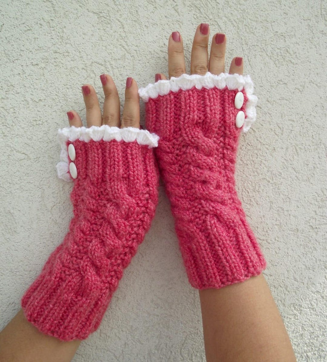 KNITTING PATTERN Mittens Lace Fingerless Gloves Grace & Lace Pdf ...