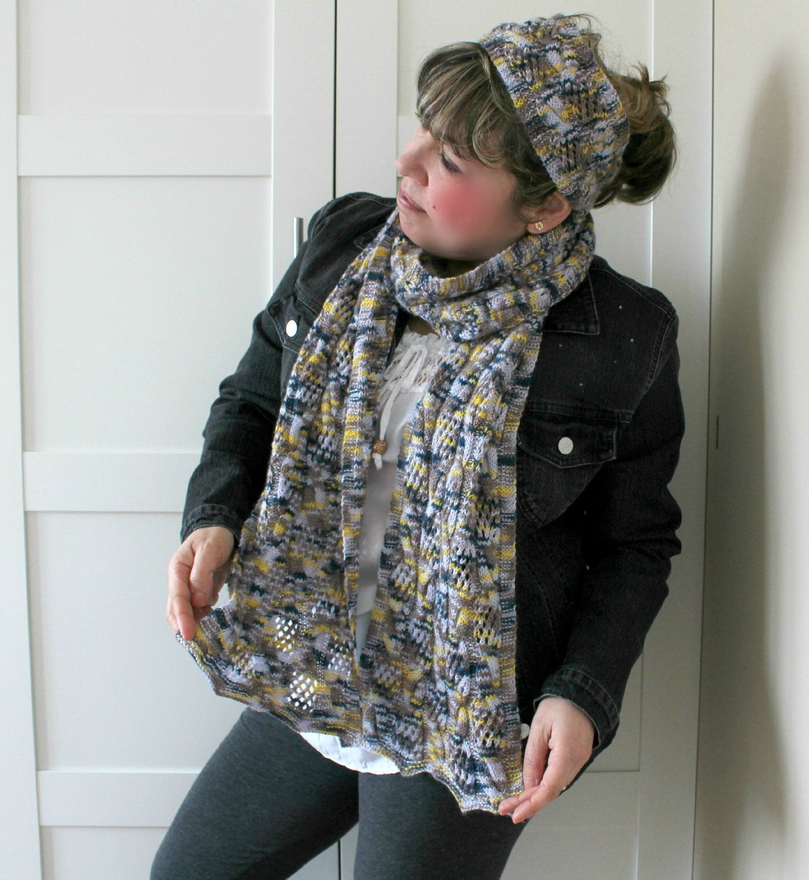 KNITTING PATTERN SCARF Penélope Scarf Pattern Cables and | Etsy