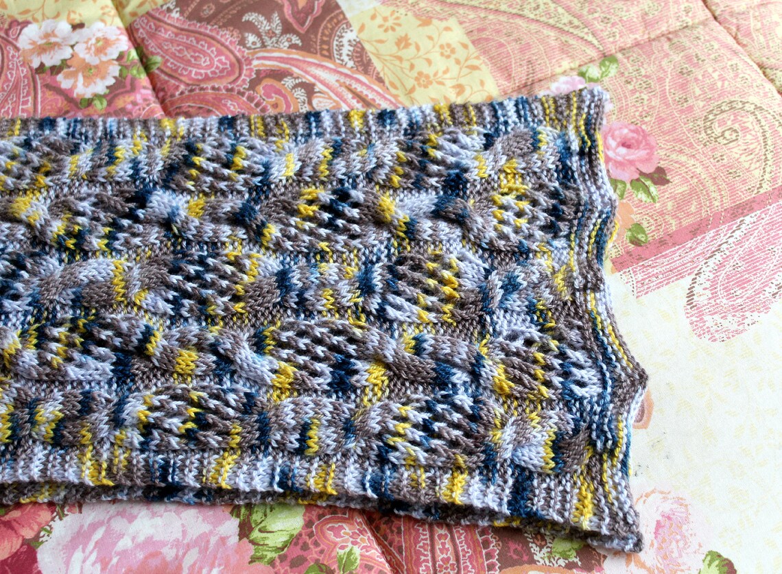 KNITTING PATTERN SCARF Penélope Scarf Pattern Cables and | Etsy