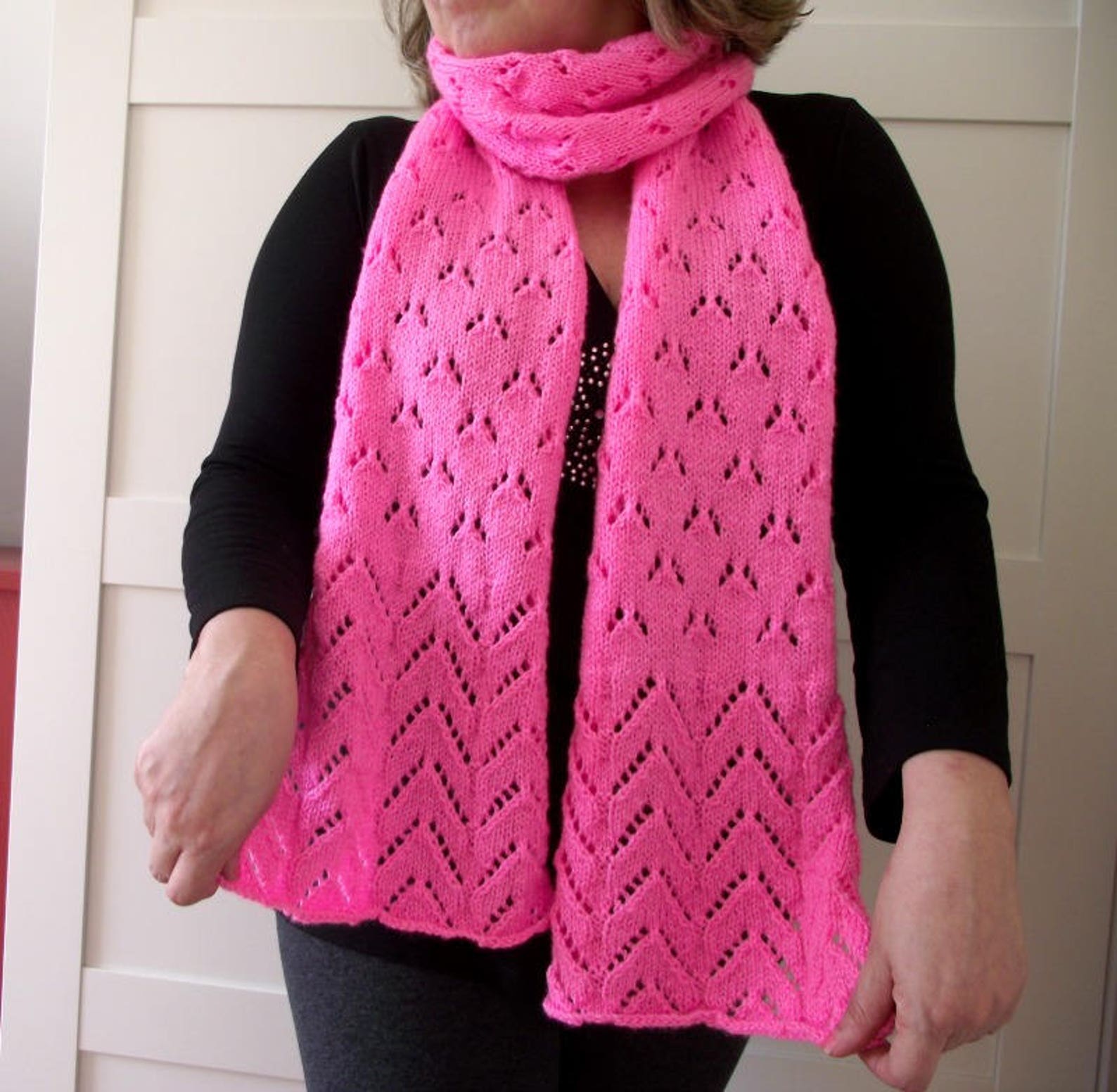 KNITTING PATTERN Scarf Secret Love Scarf Lace Scarf - Etsy