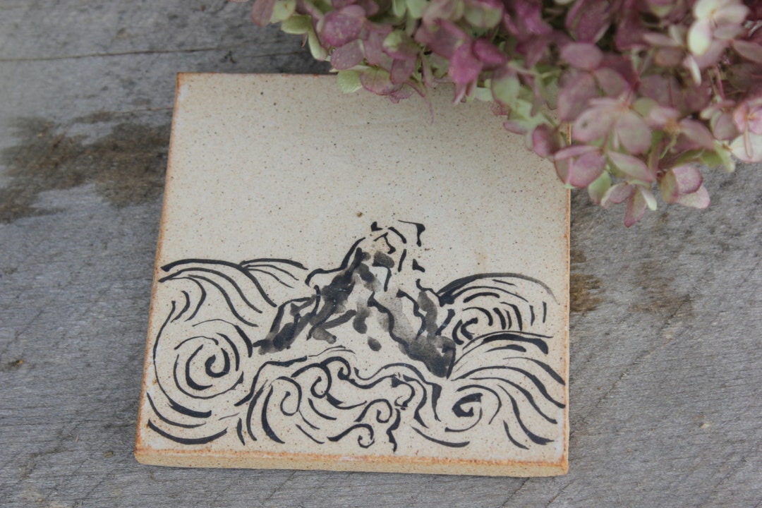 Hand Painted Brushwork Trivet. - Etsy