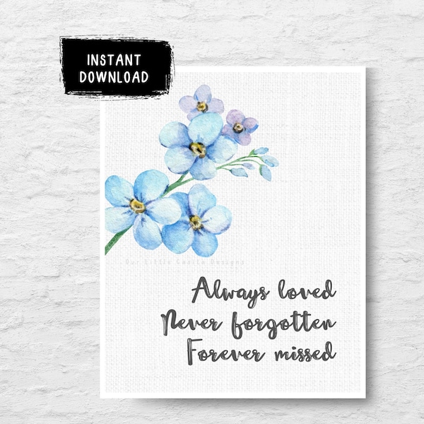 Forget Me Not Art - Etsy